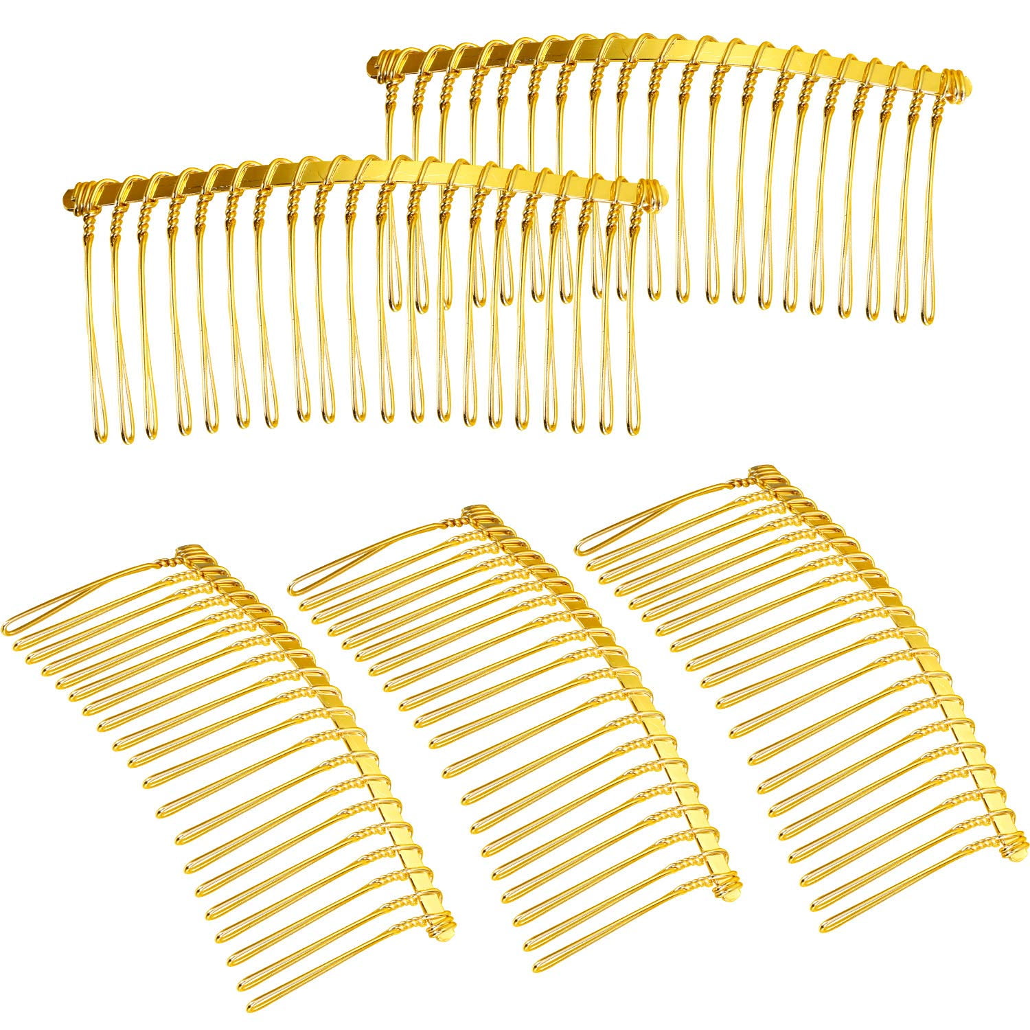 5 Pieces 20 Teeth Hair Clip Combs Metal Wire Hair Combs Wire Twist ...