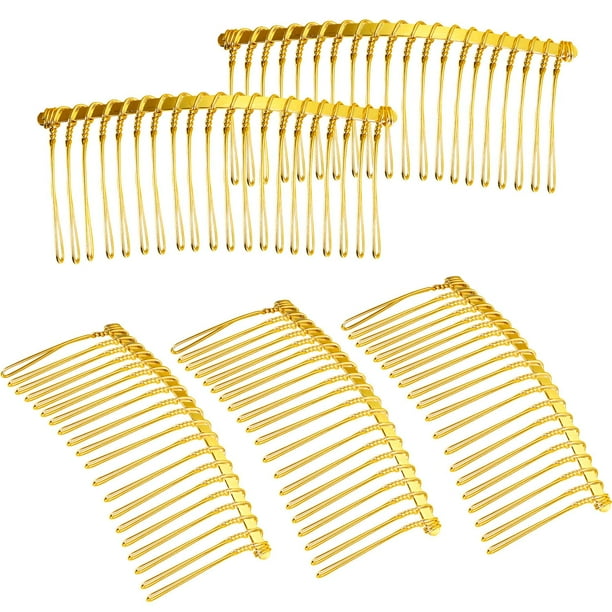 5 Pieces 20 Teeth Hair Clip Combs Metal Wire Hair Combs Wire Twist ...