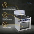 RecPro 21 Inch 3 Burner Propane RV Stove Gas Range without Hood, Black ...