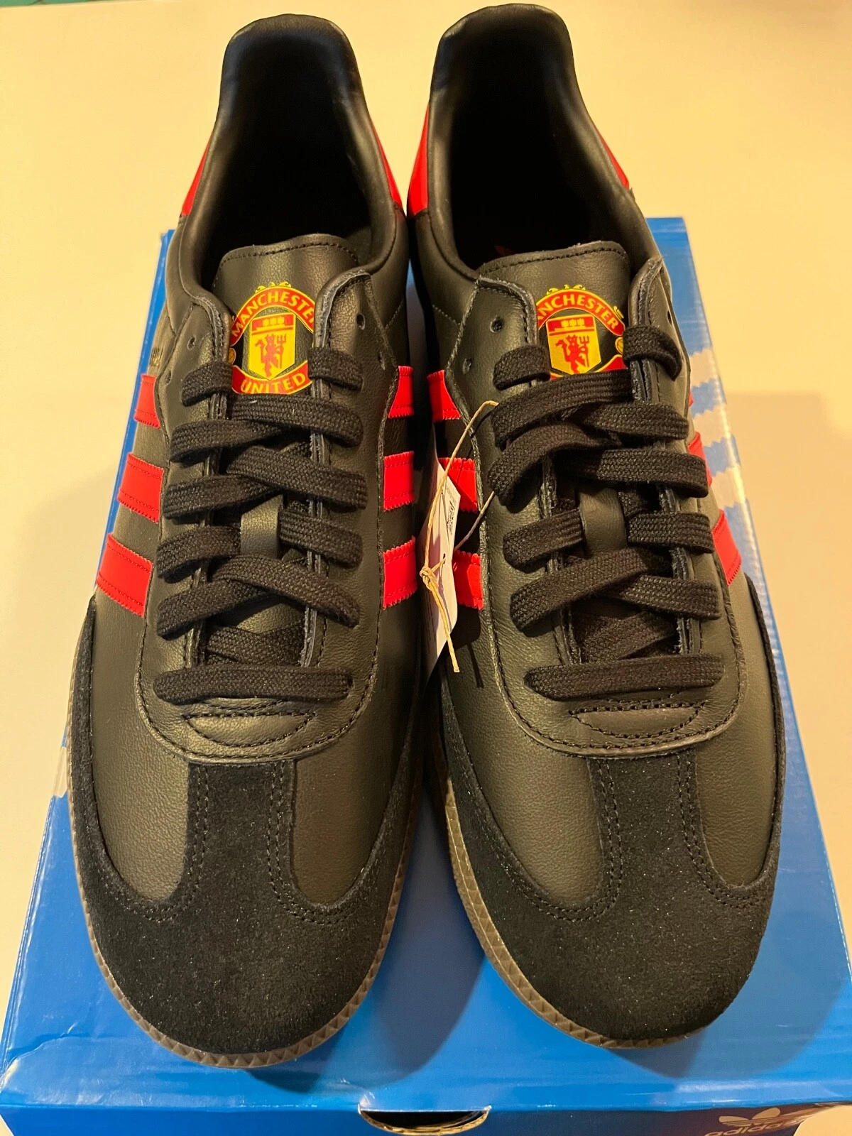 Adidas Samba Men's Manchester United Team Black Red MUFC Soccer Shoes ...