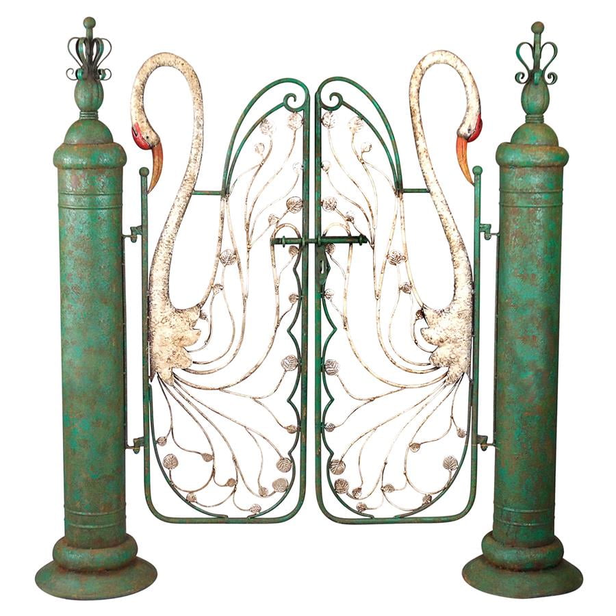 Design Toscano Swan Serenade Entryway Metal Garden Gate - Walmart.com ...