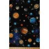 Cotton Outer Space Planets Suns Stars Solar System Galaxy Universe ...
