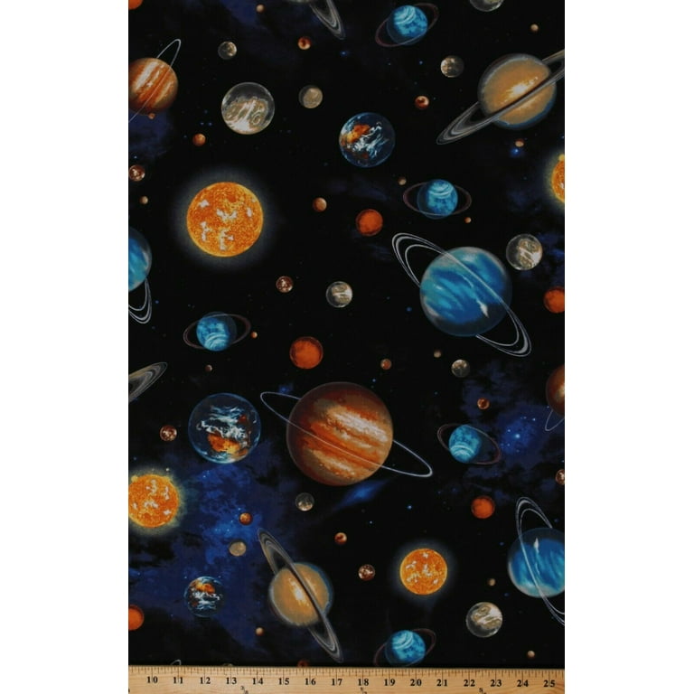 Solar System Fabric Pattern