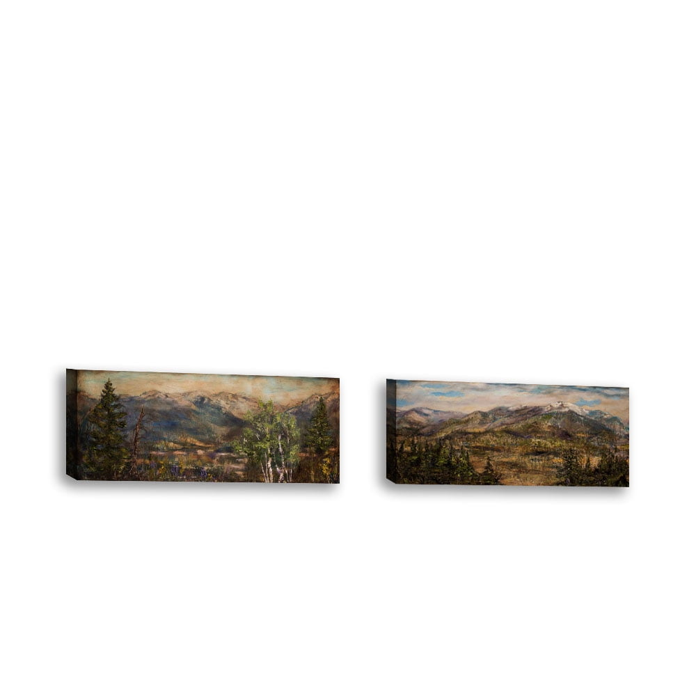 Set of 2 - Bitterroot Valley I - Contemporary Fine Art Giclee on Canvas ...