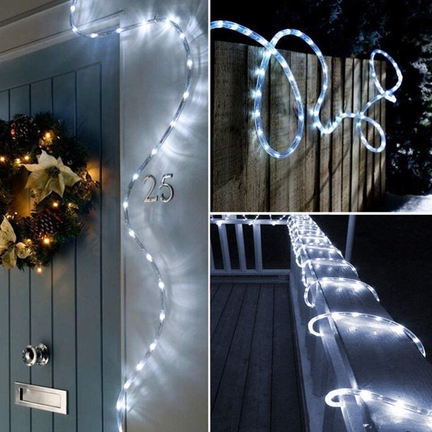 Merkaren Christmas Light Solar Rope Lights Indoor/Outdoor 33ft 100 LEDs ...