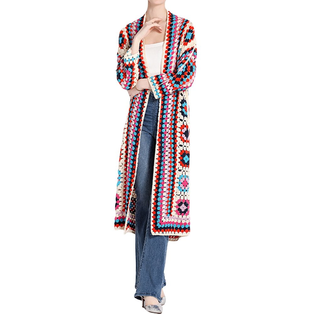 Click here for Generic Women Bohemian Crochet Long Cardigan Flora... prices