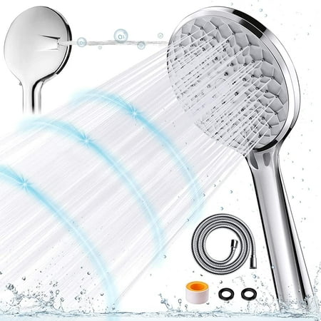 Shower head with hose, water saving shower head, 6 types of jet showers ...