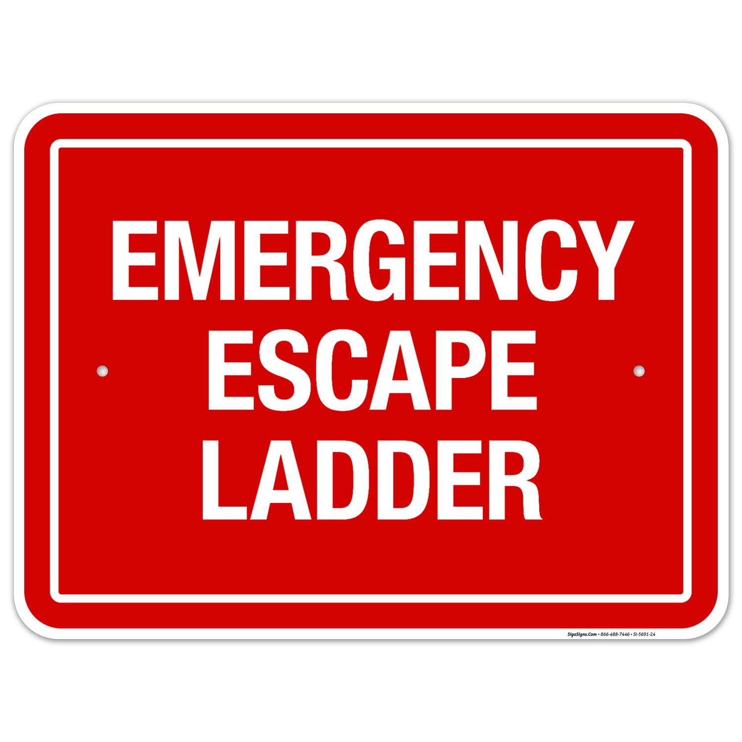 Emergency Escape LAdder Sign, Fire Safety Sign, - Walmart.com