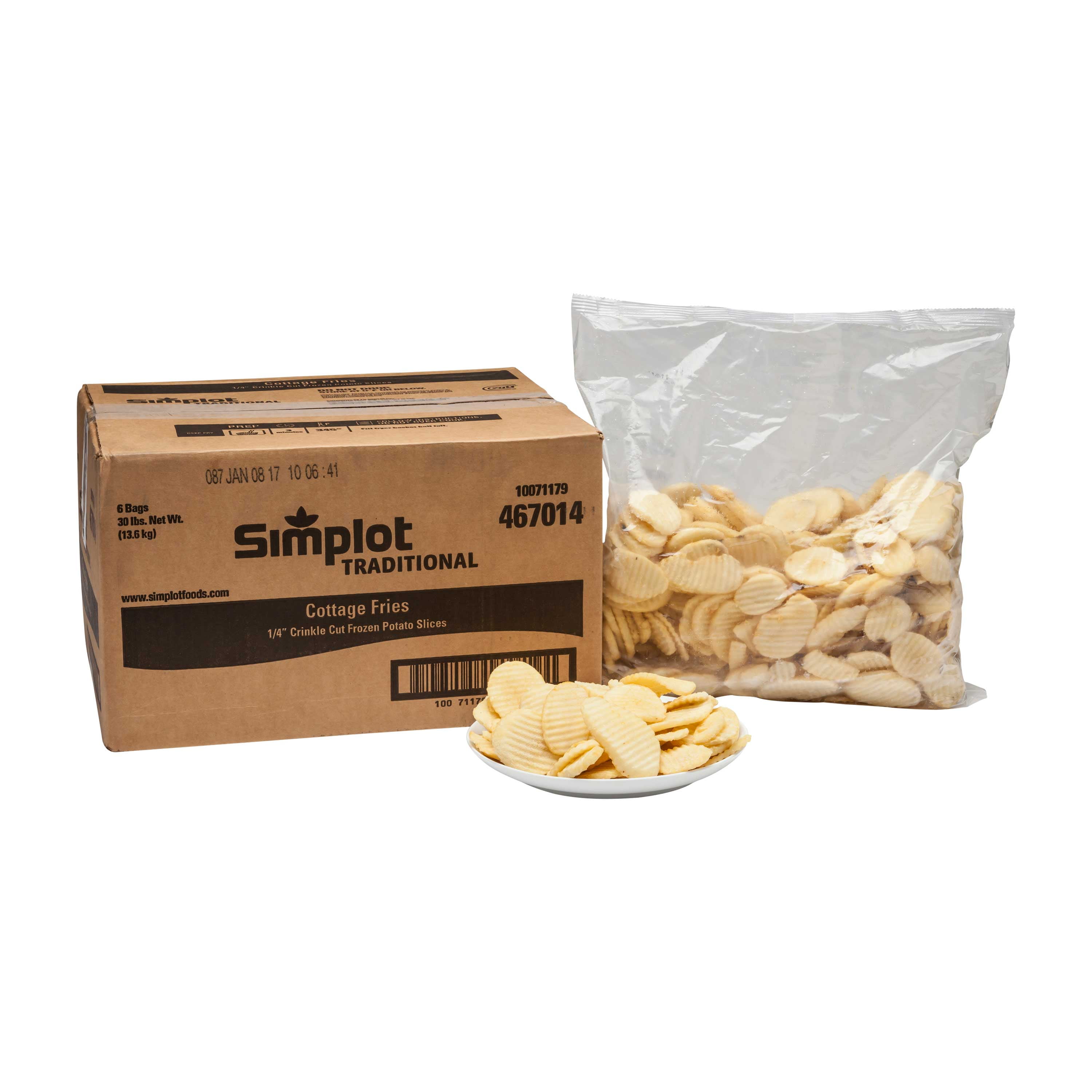 Simplot Traditional Cottage French Fries, 5 Pound - 6 per Case ...