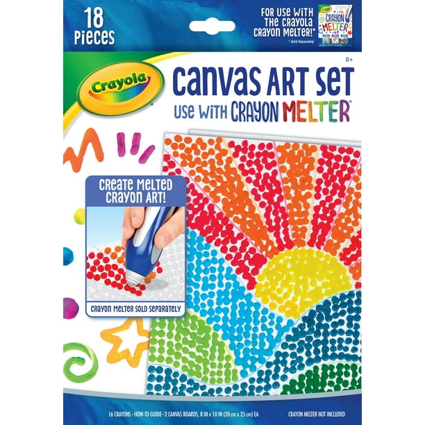 Crayola Crayon Melter Accessory Pack, Canvas Art, 18 Count - Walmart ...