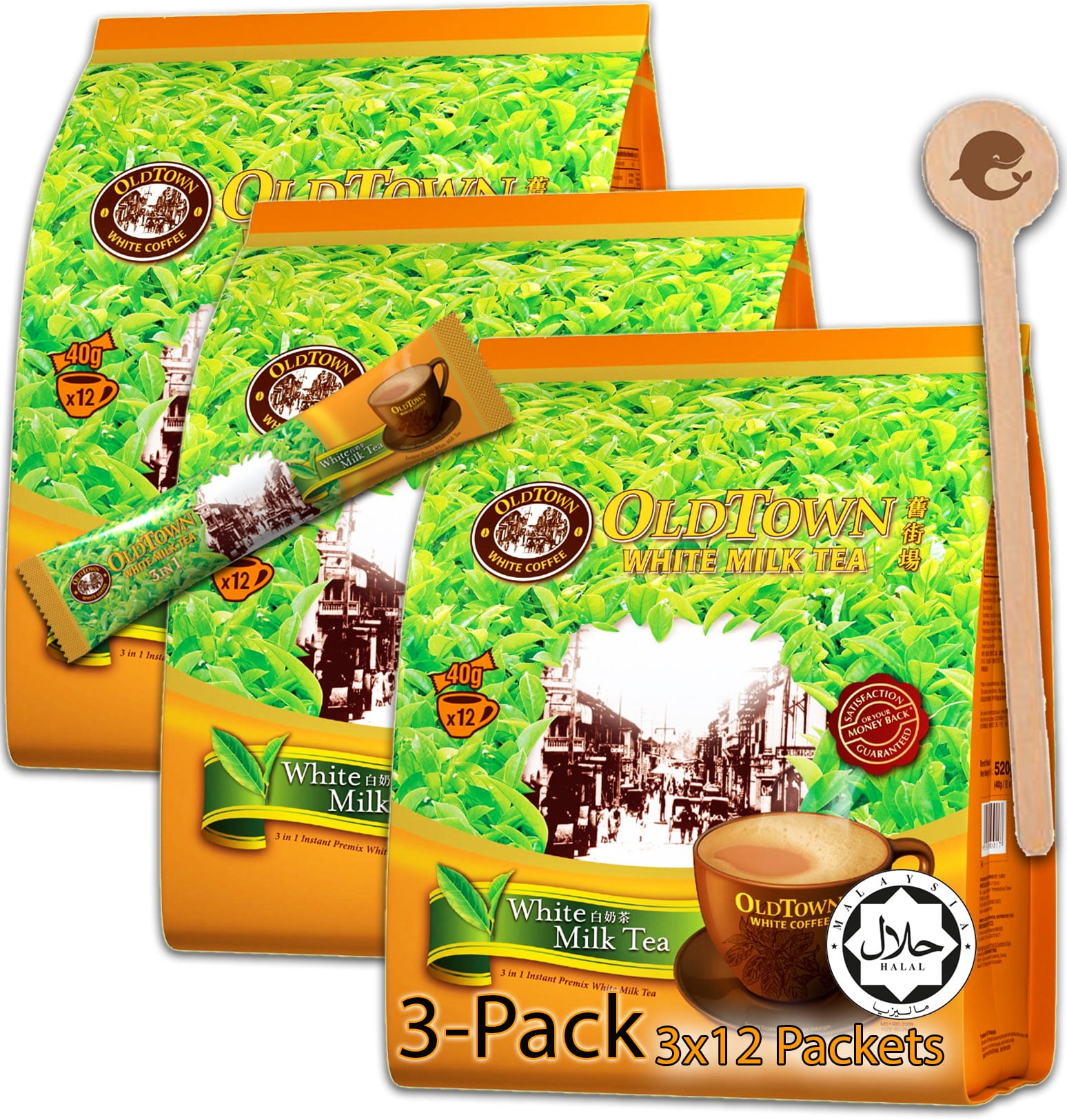 (3 Pack - MilkTea) OLD TOWN COFFEE (3 in 1) Milk Tea White Coffee Asian ...
