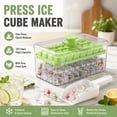 Ice Cube Tray with Lid and Bin,One-Press Ice Cube Maker,Easy-Release ...