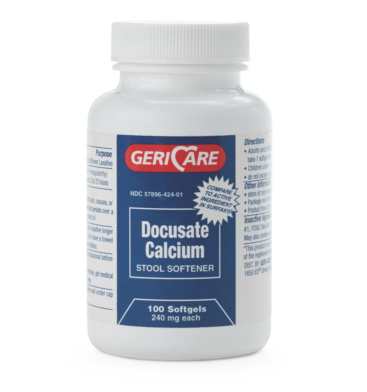 Docusate Calcium Stool Softner 1 Count - Walmart.com