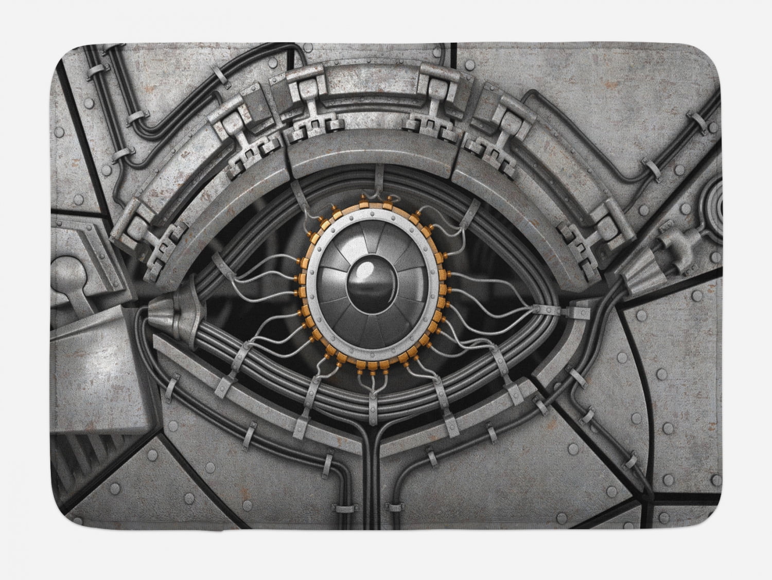 Eye Bath Mat, Robot Eye with Wires Futuristic Technology Cyborg ...