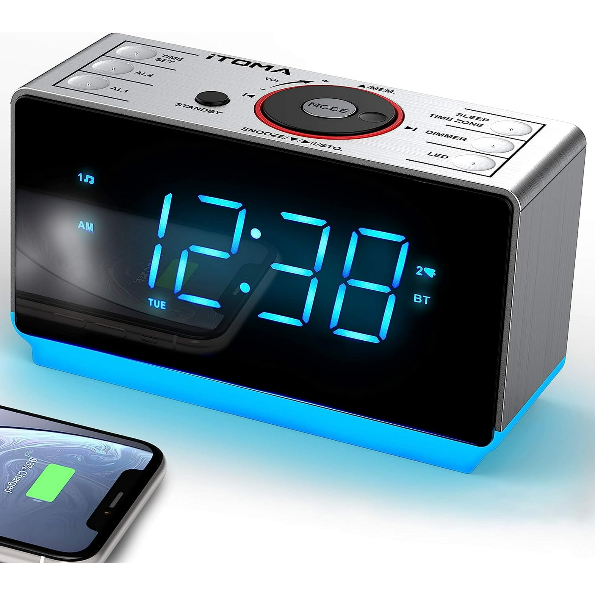 Click here for Itoma Digital Alarm Clock Radio With Bluetooth Spe... prices