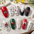 3 Sheets of Cartoon Ladybug Nail Art Stickers - Realistic Designs with ...
