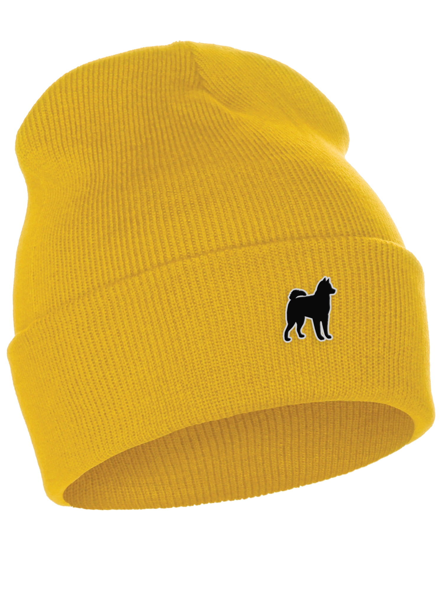 Daxton Dog Breeds Cuffed Beanie Winter Knit Hat Skully Cap, Husky, Gold ...
