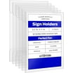 Azar 112740 3.5" W x 2.5" H L-Shaped Acrylic Sign Holder, 10Pack ...