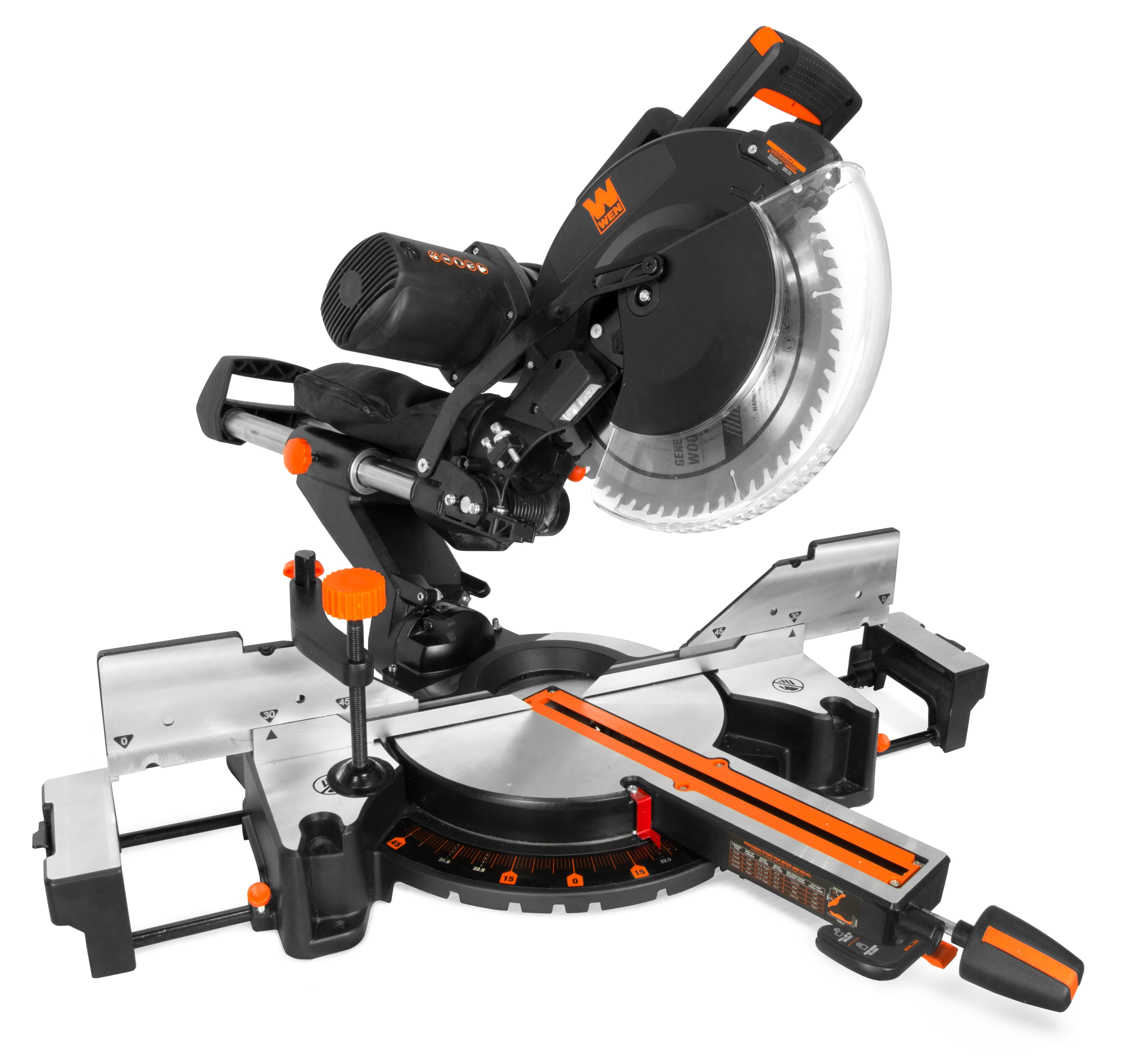 WEN 15 Amp 12 Inch Dual Bevel Sliding Compound Miter Saw With Laser WEN 15 Amp 12 Inch Dual Bevel Sliding Compound Miter Saw With Laser