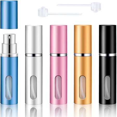 Travel Perfume Spray Bottle, 5 Pieces Sample Empty Perfume Bottle 5ml ...