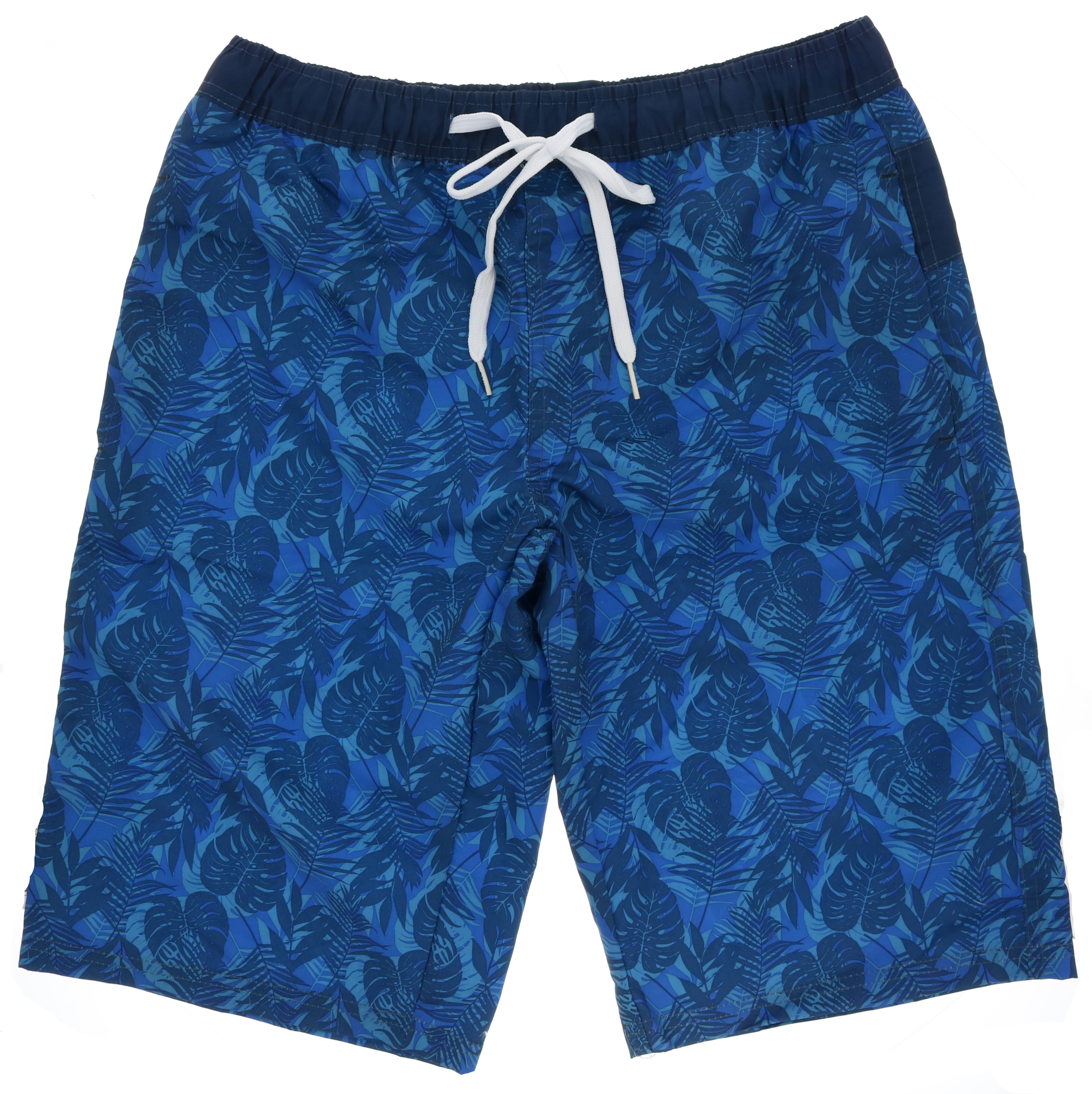 Tru Cal Men's Tropical Swim Trunks No Grommets with Side Slit Pockets ...