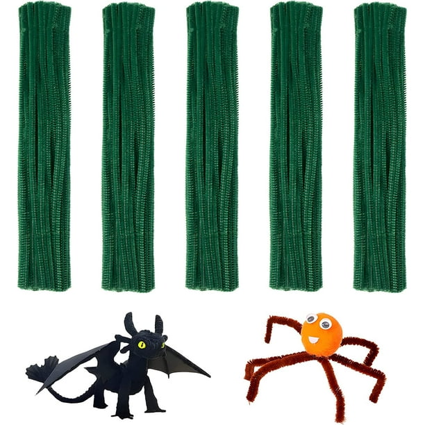 300 Pieces Green Pipe Cleaners Chenille Stem, Pipe Cleaners Craft for ...