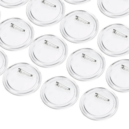 Clear Buttons with Pins - 36-Pack DIY Craft Buttons, Acrylic Plastic ...