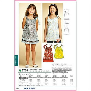 Simplicity Girl's Size 7-14 Dress Pattern, 1 Each - Walmart.com