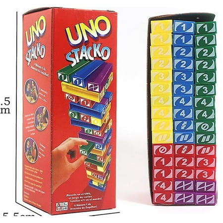 Uno Jenga Classic Game Stacko Game Block Tumble Tower Stacking Board ...