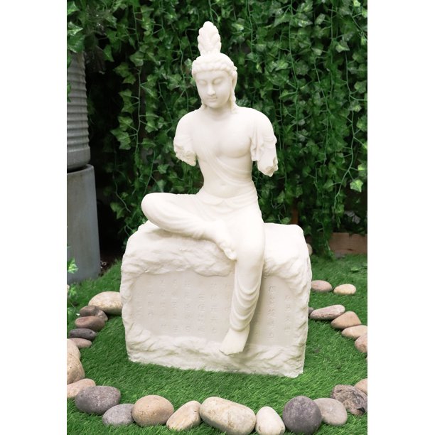 Ebros 24"H Armless Goddess of Compassion Kuan Yin Sitting On Mantra ...