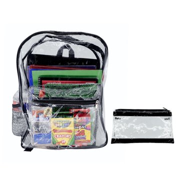 Eastsport Unisex Multi-Purpose Clear Backpack with Front Pocket ...