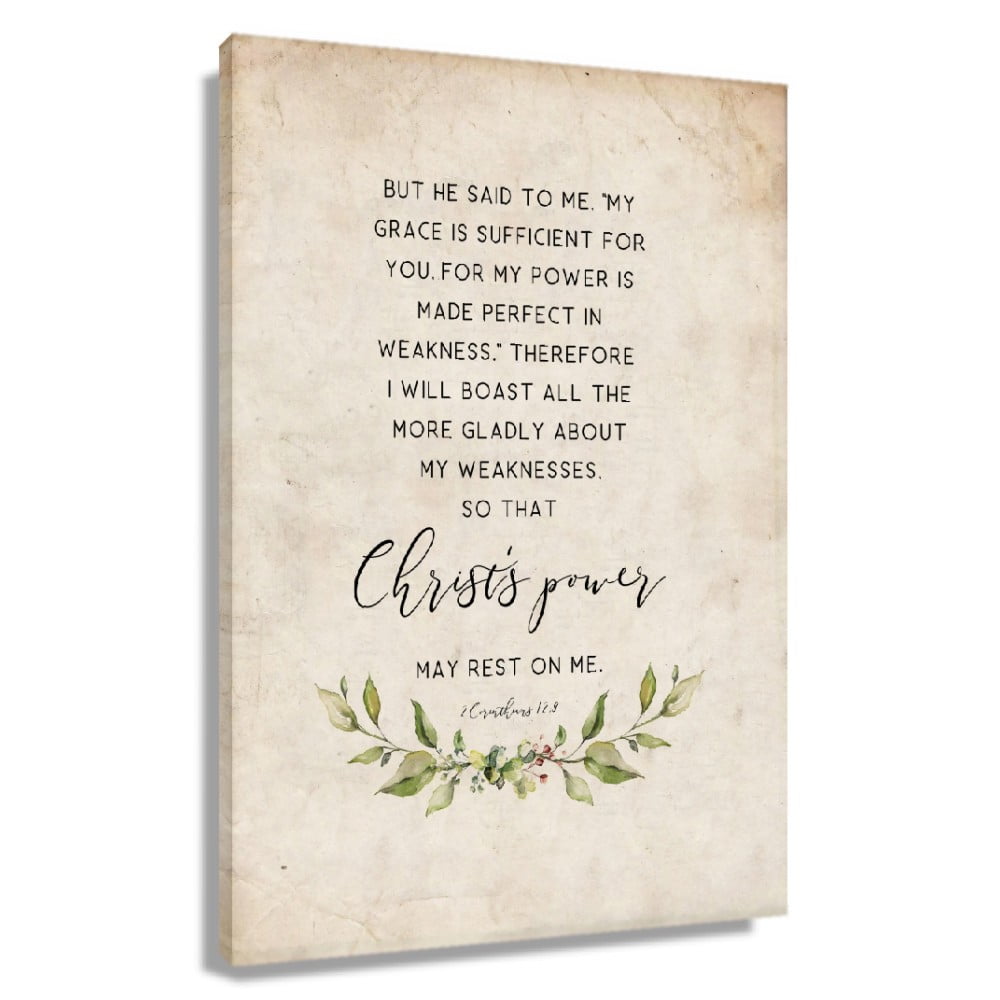 2 Corinthians 12 9 Wall Art Bible Verse Poster Decorations For Office ...