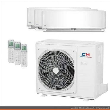 Multi Zone Mini Split Ductless Air Conditioner Tri 3 Zone 12000 12000 ...