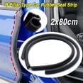 2 count Door Rubber Seal Strip Trim Seal B Pillar Protection Weather ...