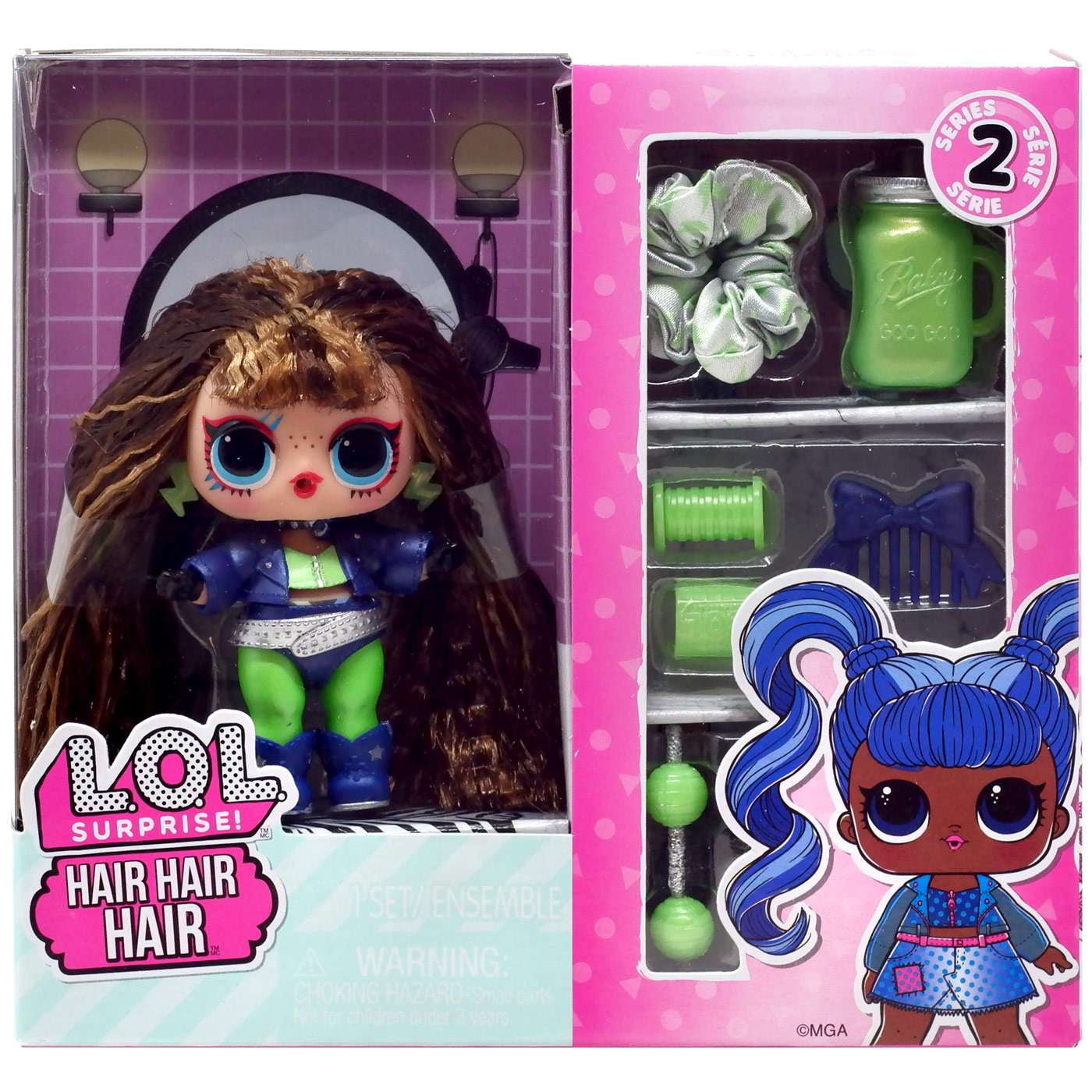 LOL Surprise Hair Hair Hair Series 2 Drummer Q.T. Fashion Doll ...