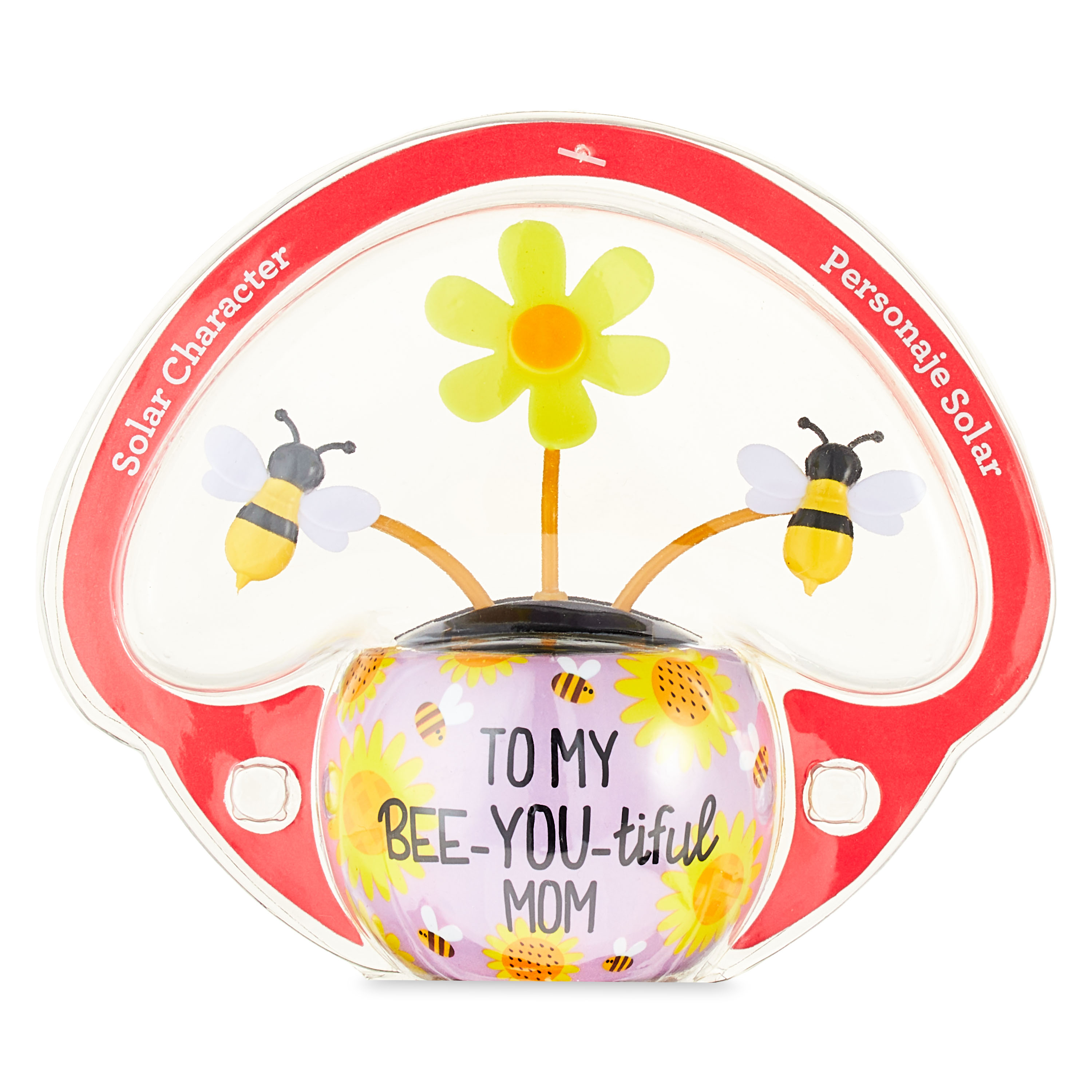Mother's Day "To My Bee-You-Tiful Mom" Yellow 4.5 inch Plastic Solar ...