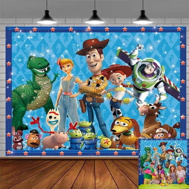 Toy Story Happy Birthday Anime Cartoon Theme Backdrops Banner Birthday ...