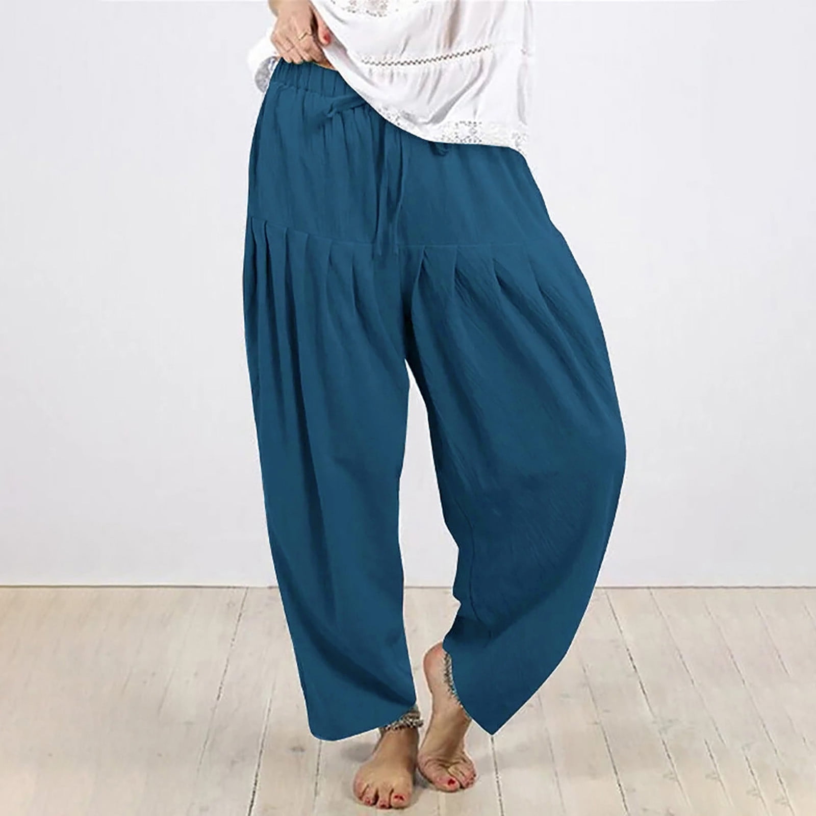 Click here for Asjyhkr Plus Size Womens Pants Loose Wide Leg Casu... prices