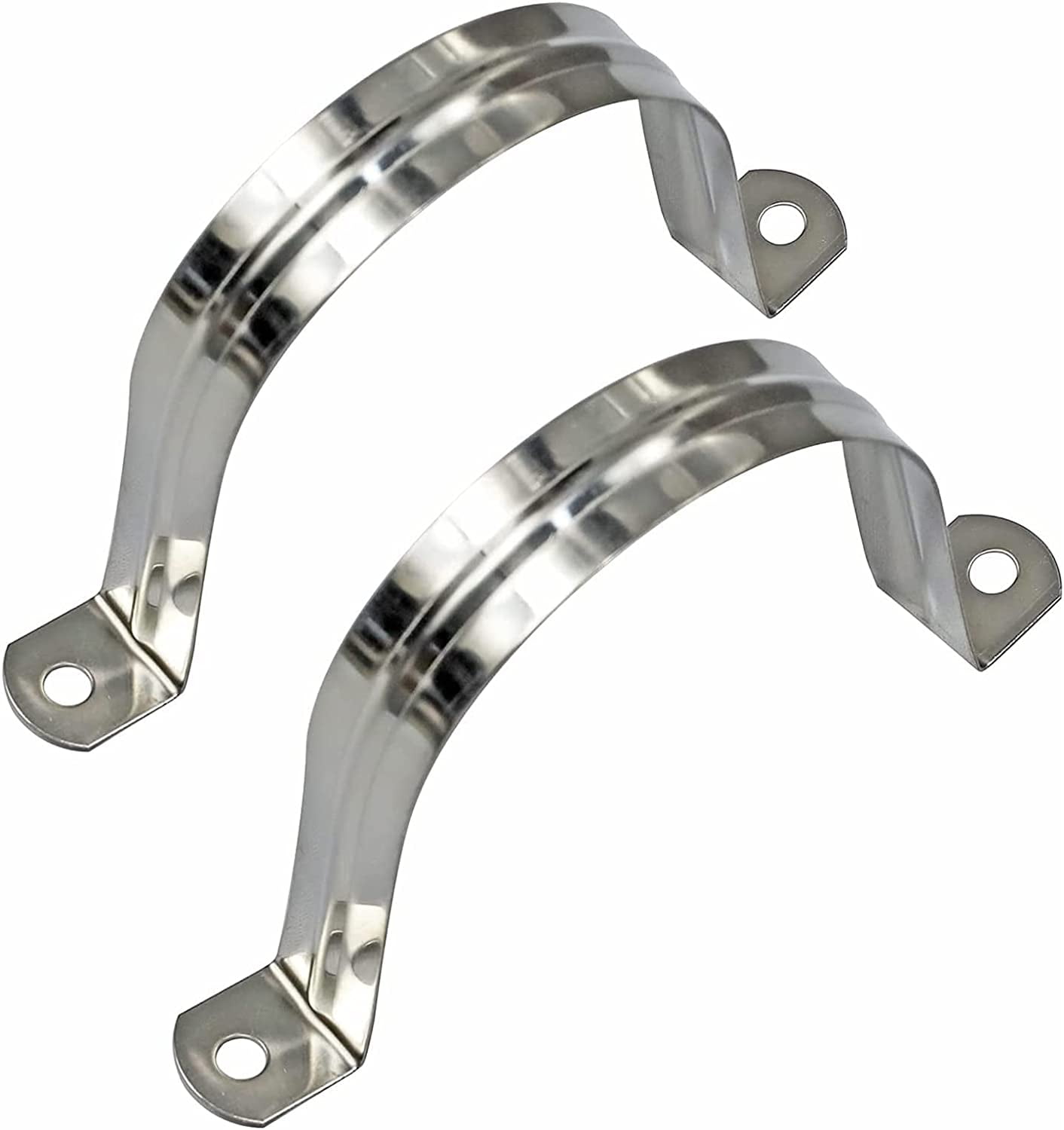 20 Pcs 4 Inch 2 Hole UTube Strap Clamp,304 Stainless Steel Rigid ...