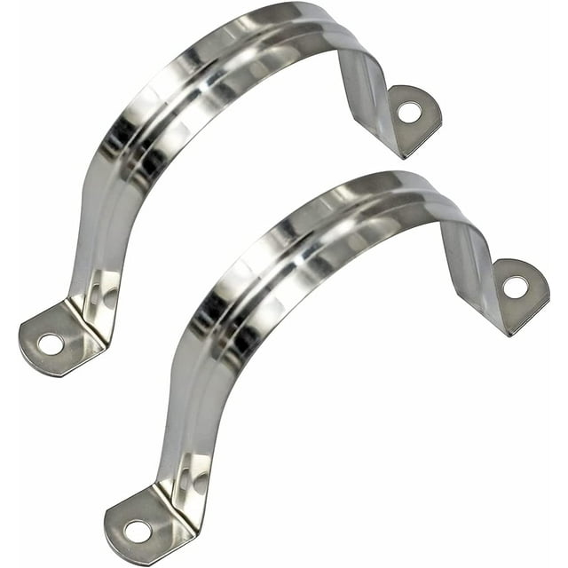 20 Pcs 4 Inch 2 Hole UTube Strap Clamp,304 Stainless Steel Rigid ...