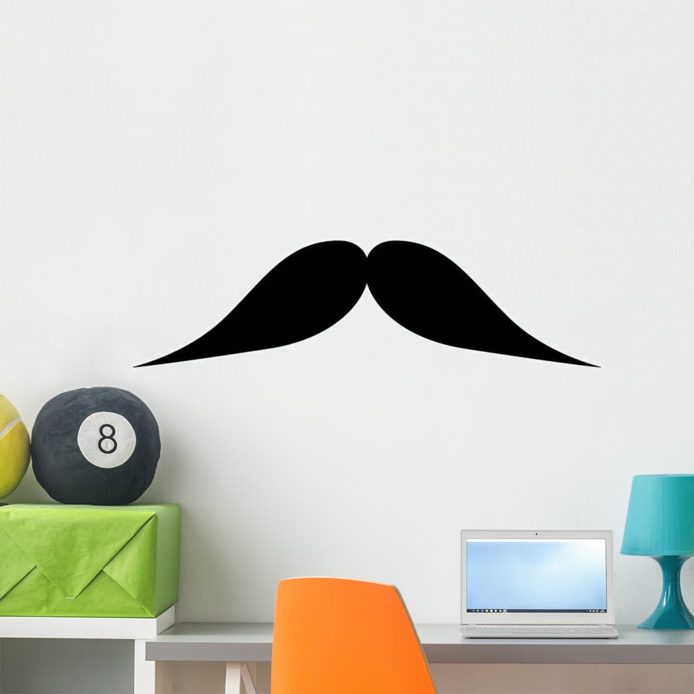 Pointy Butch Silly Mustache Wall Decal Sticker by Wallmonkeys Vinyl ...