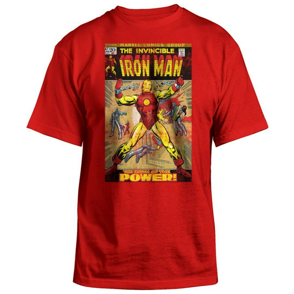 Hybrid Apparel - Iron Man - Invincible Iron Man Apparel T-Shirt - Red ...