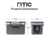 RTIC, Cooler, 32 Qt Ultra-Light, Fits 48 Cans, Grey - Walmart.com