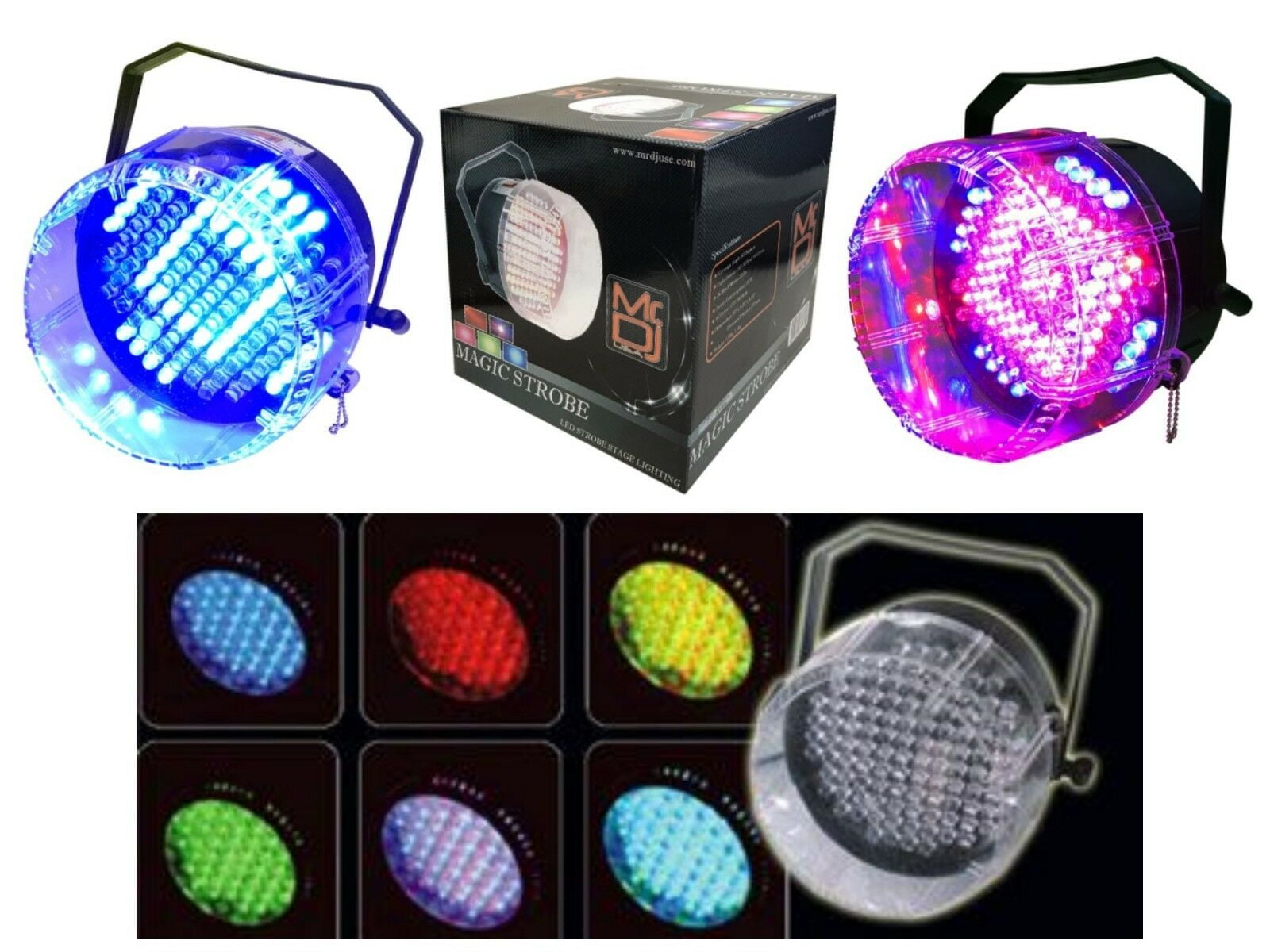 MR DJ MAGICSTROBE Led Strobe Effect Stage Lighting with RGB Color ...