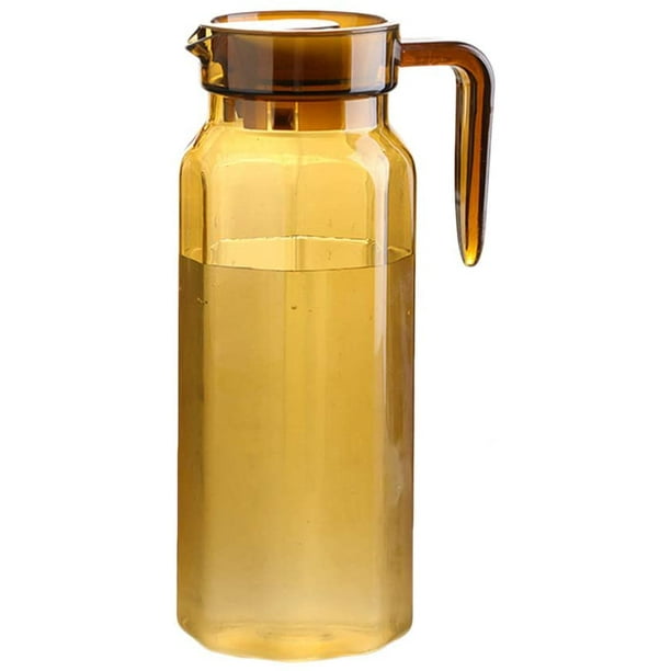 Large Acrylic Plastic Pitcher with Lid Heat Resistant Hot Cold Water ...