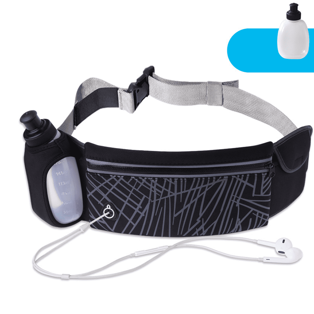 Running Belt Bag With Water Bottle - Hands-Free Workout For Runners ...