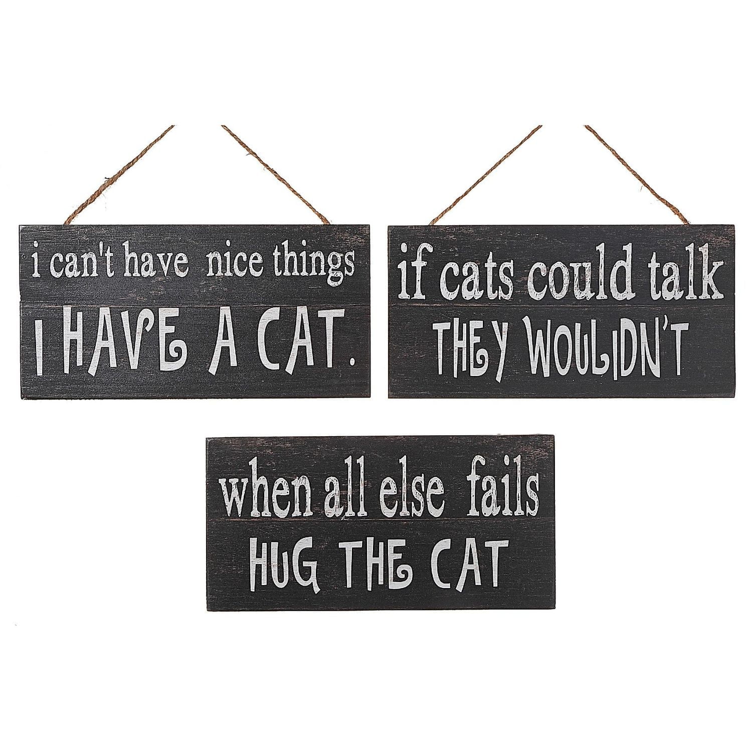 Click here for Ih Casadécor Mdf Wall Signs (Cat Humor) (Asstd) -... prices