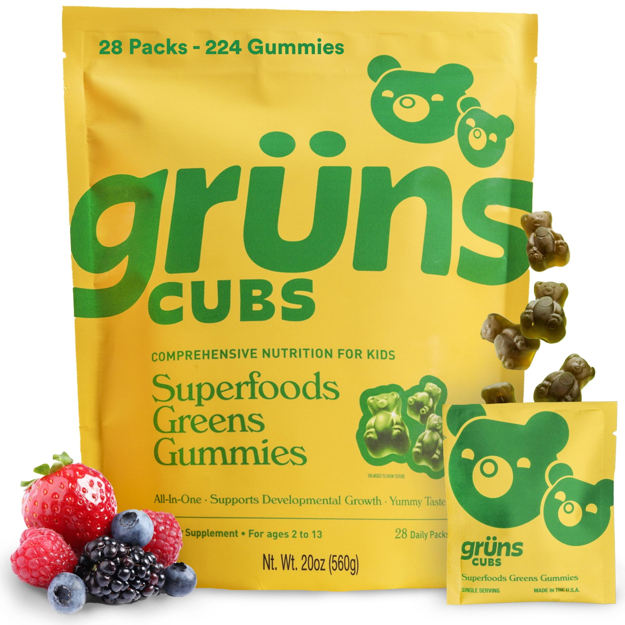 Suplemento Grüns Kids Vitamins Super Greens Gomies 168u | Bodega ...