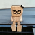 Handmade Shaking Legs Wooden Doll, 12 Magnetic Face Wooden Man Figurine ...