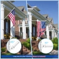 FIASON 1 Pack 1 Inch White Metal Adjustable Flag Pole Holder Heavy Duty ...